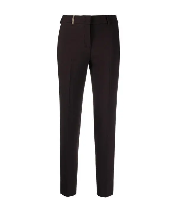 Peserico Cropped Slim-fit Trousers
