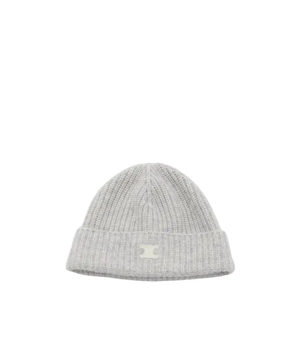 Celine Rib Knitted Hat - Light Gray