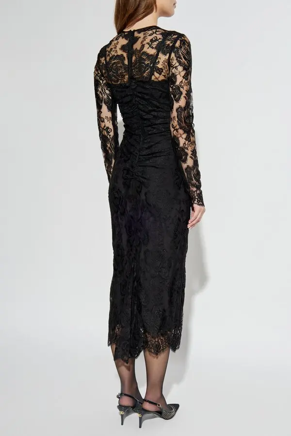 Dolce & Gabbana Dolce Gabbana Calf-length Floral Lace Dress