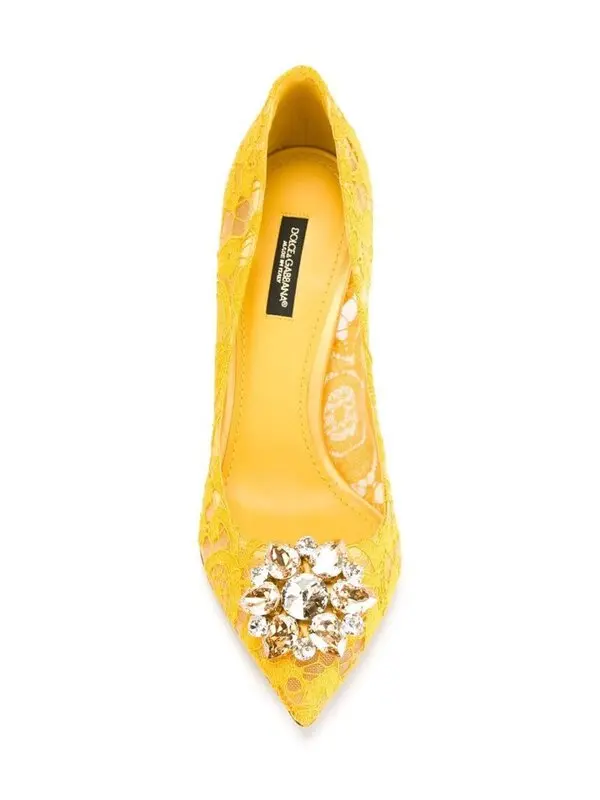 Dolce & Gabbana Dolce Gabbana Taormina Lace Embellished Pumps