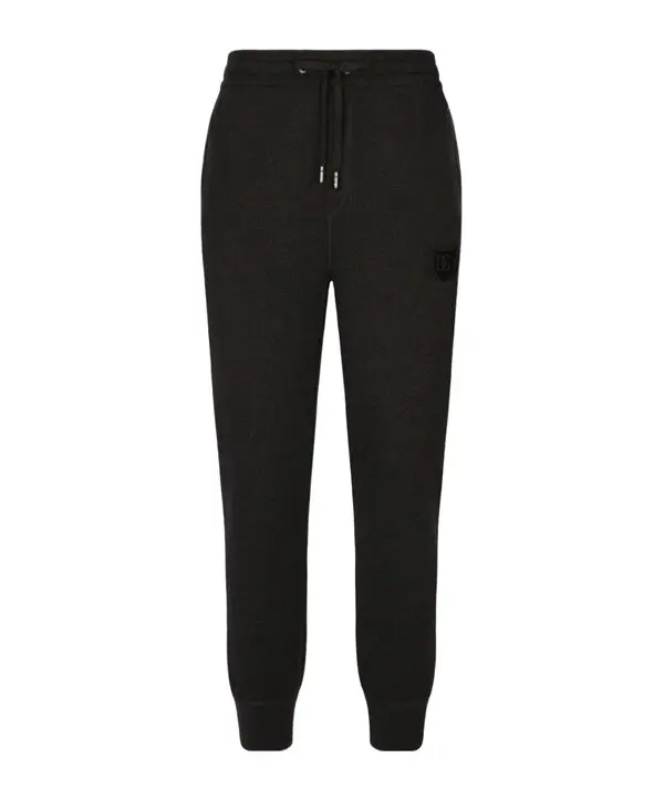 Dolce & Gabbana Dolce Gabbana Dg Logo Patch Drawstring Pants - Dark Gray