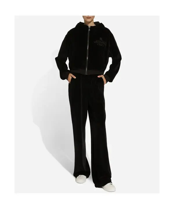 Dolce & Gabbana Dolce Gabbana Dg Logo Embroidered Chenille Jogging Pants