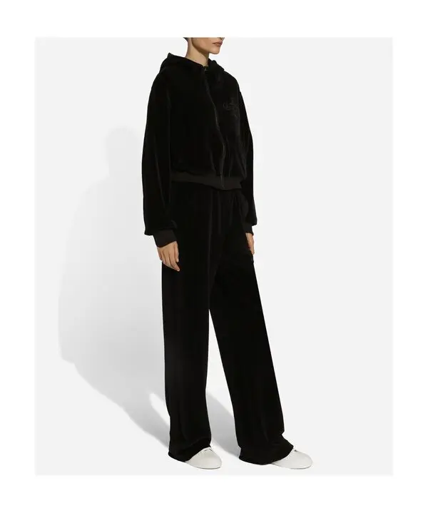 Dolce & Gabbana Dolce Gabbana Dg Logo Embroidered Chenille Jogging Pants