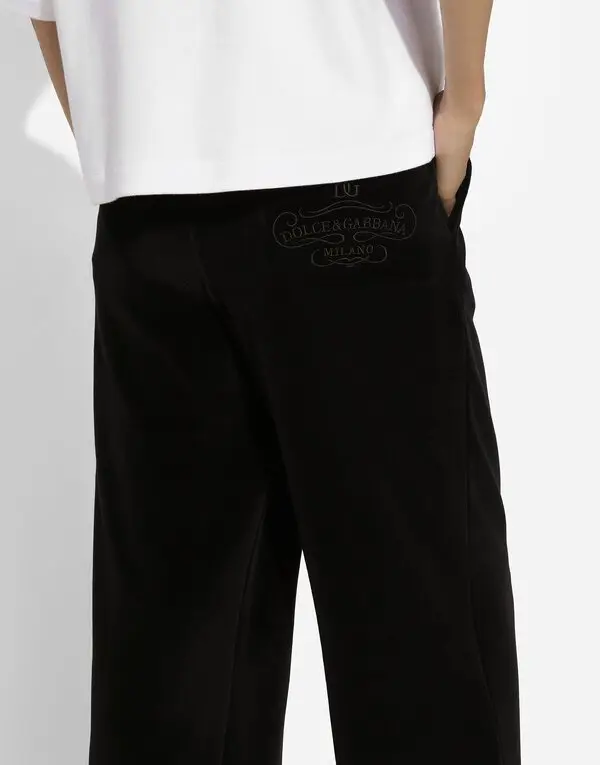 Dolce & Gabbana Dolce Gabbana Dg Logo Embroidered Chenille Jogging Pants