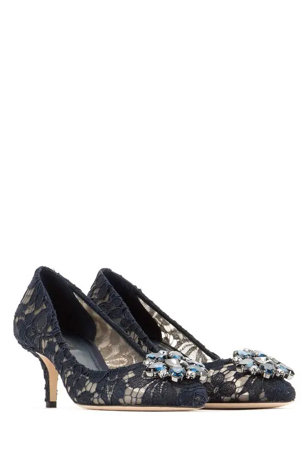 Dolce & Gabbana Dolce Gabbana Taormina Lace Embellished Pumps