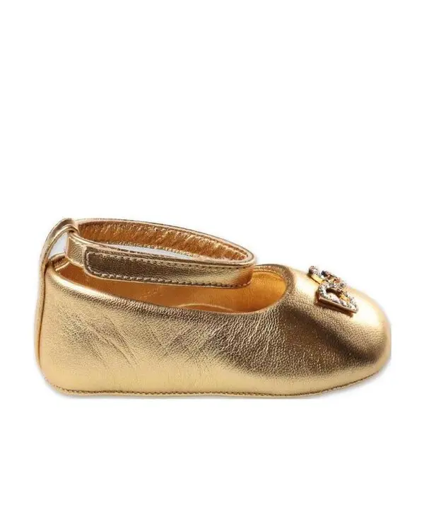 Dolce & Gabbana Crystal Embellished Ballerina Shoes - Nude
