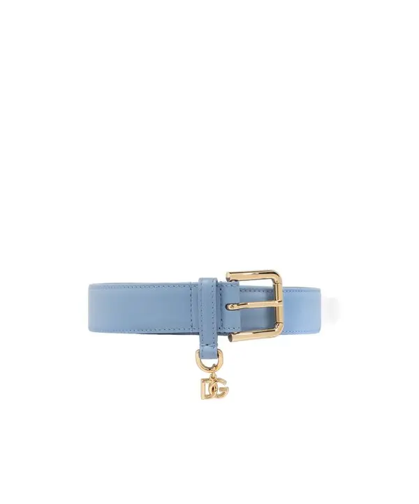 Dolce & Gabbana Dolce Gabbana Dg Logo Plaque Belt - Light Blue