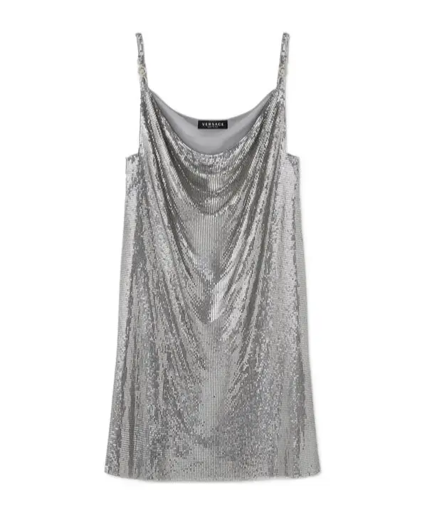 Versace Medusa Metal Mesh Mini Dress