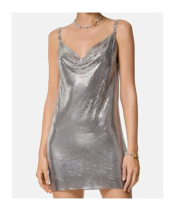 Versace Medusa Metal Mesh Mini Dress
