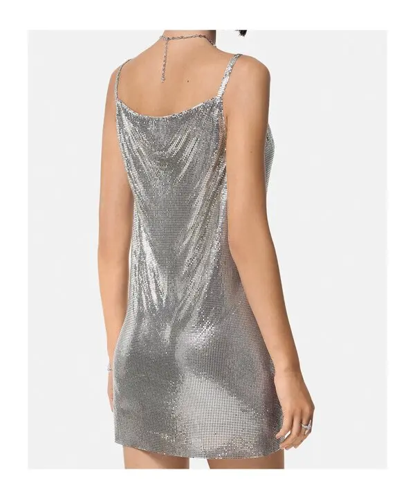 Versace Medusa Metal Mesh Mini Dress