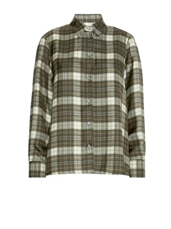 Max Mara Rete Checked Button-up Shirt - Green