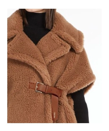 Max Mara New Abavo Belted Teddy Cape