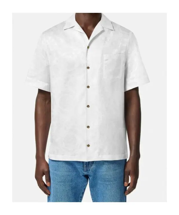 Versace Barocco Jacquard Short-sleeved Shirt