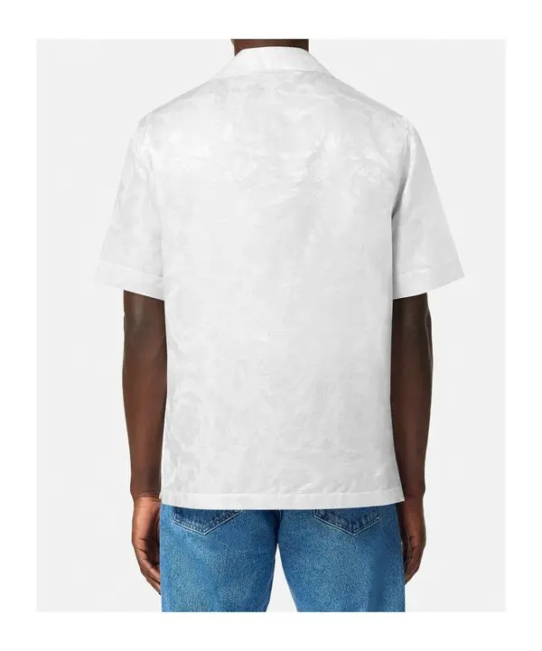 Versace Barocco Jacquard Short-sleeved Shirt