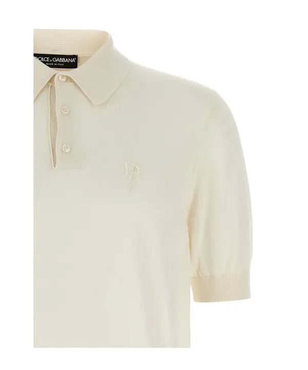 Dolce & Gabbana Dolce Gabbana Logo Embroidered Polo Shirt