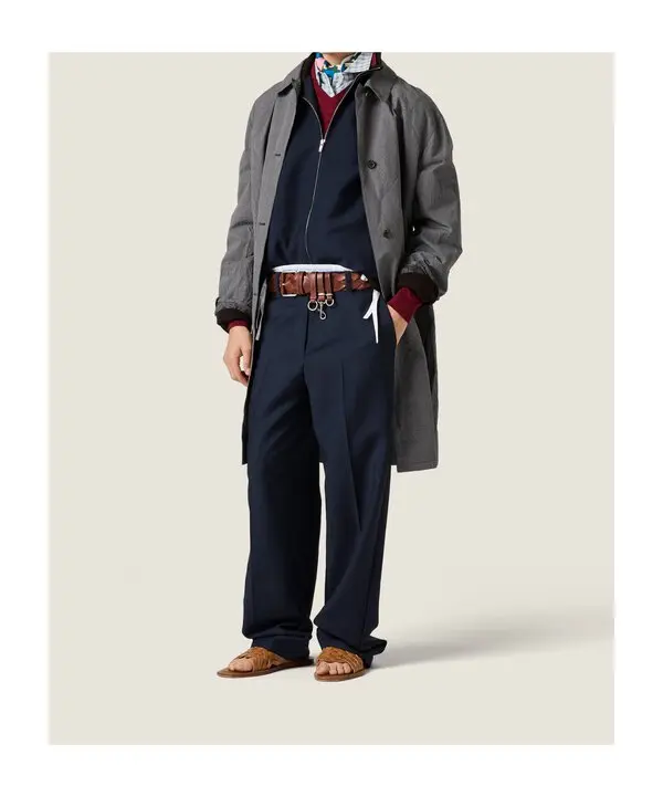Miu Miu Single-breasted Gingham Check Trench Coat