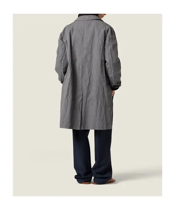 Miu Miu Single-breasted Gingham Check Trench Coat