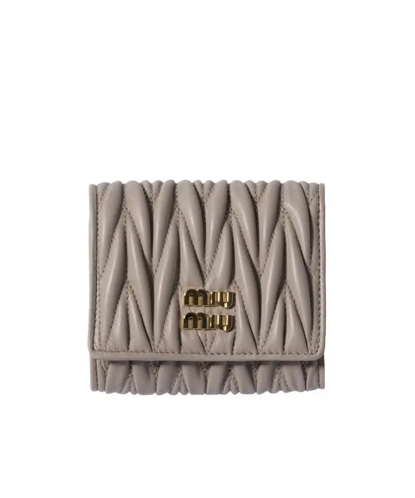 Miu Miu Small Matelassé Nappa Leather Wallet
