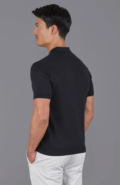 PAUL JAMES Cotton Selection Knit Polo Shirt - Black