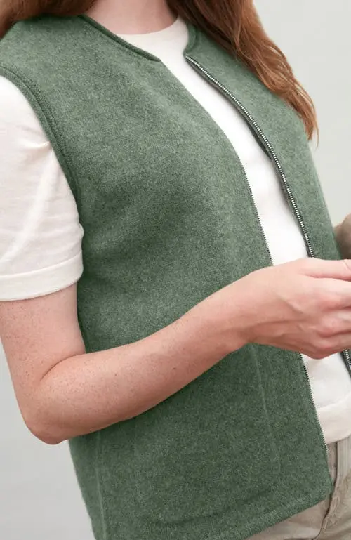 PAUL JAMES Lambswool Zip Neck Knitted Gilet - Landscape