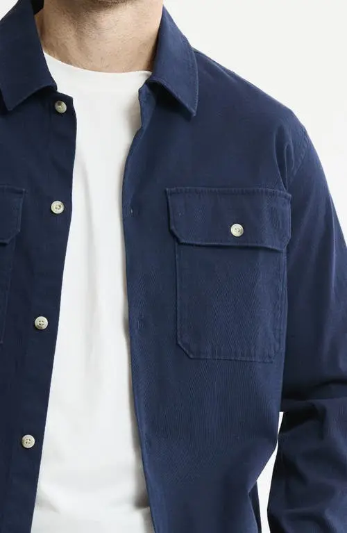JACHS Cotton & Silk Stretch Overshirt