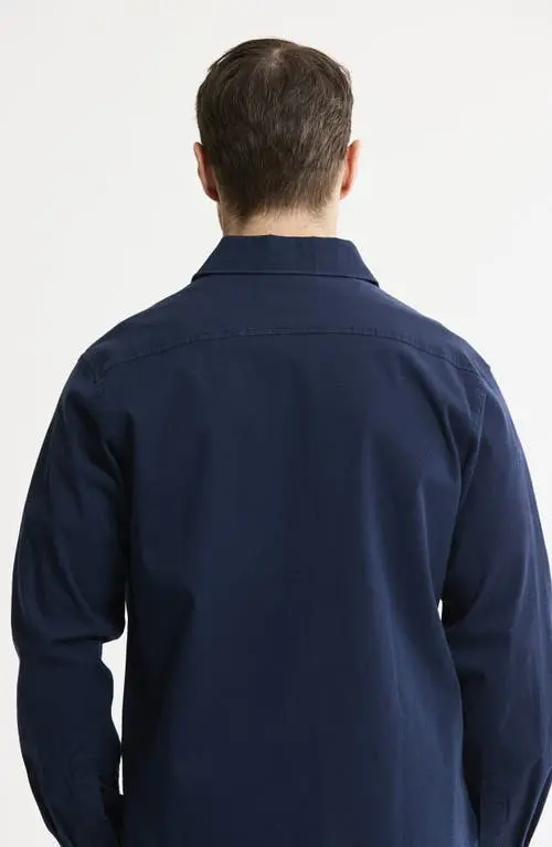 JACHS Cotton & Silk Stretch Overshirt