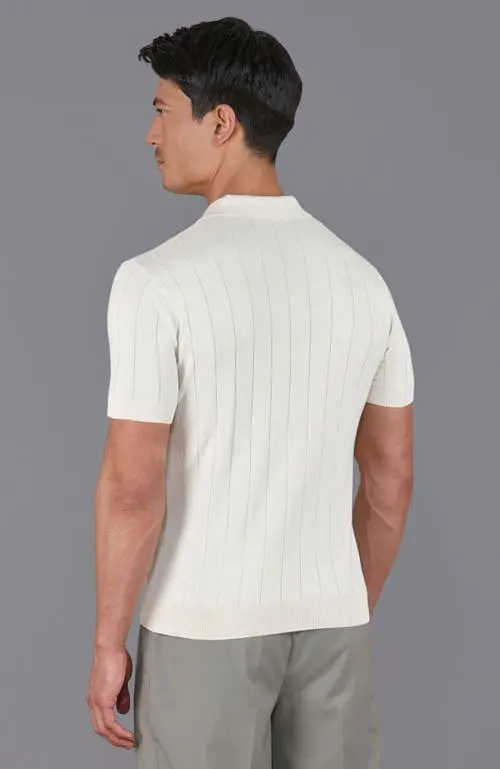 PAUL JAMES Cotton Selection Buttonless Polo Shirt - Ecru