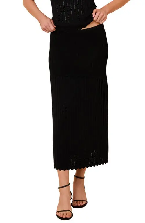 Solid & Striped Amara Rib Knit Midi Skirt