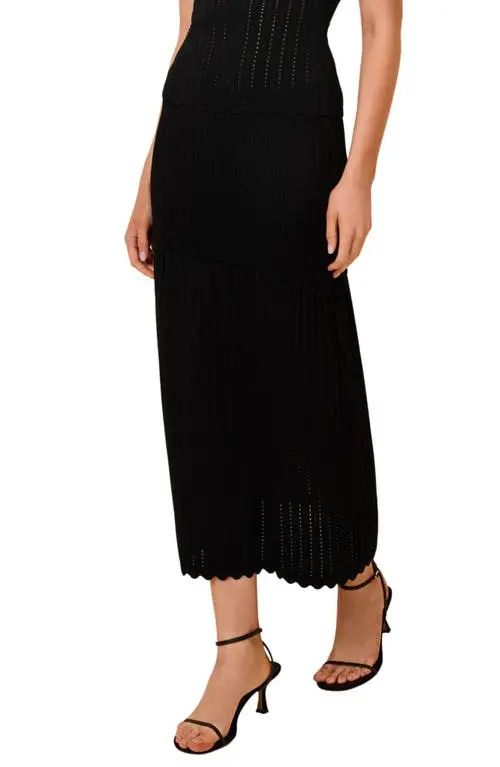 Solid & Striped Amara Rib Knit Midi Skirt