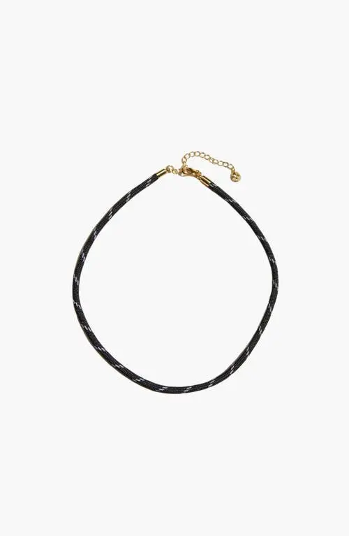 NICKEL & SUEDE Minimalist Paracord Necklace - Black/silver