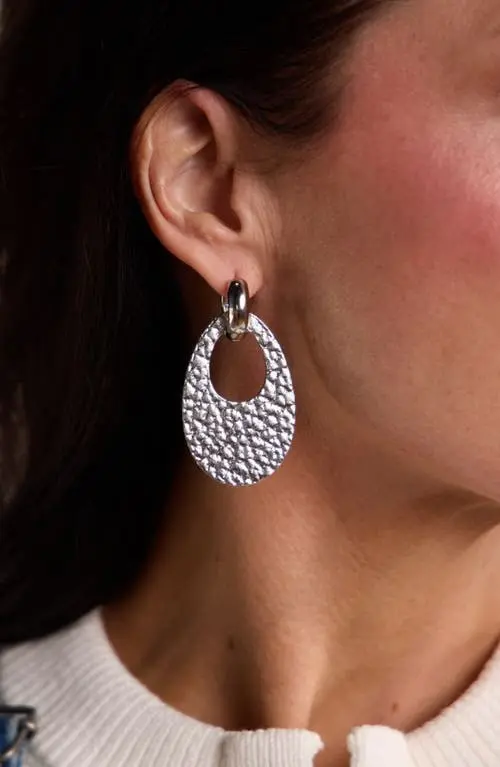 NICKEL & SUEDE Olivia Leather Hoop Earrings