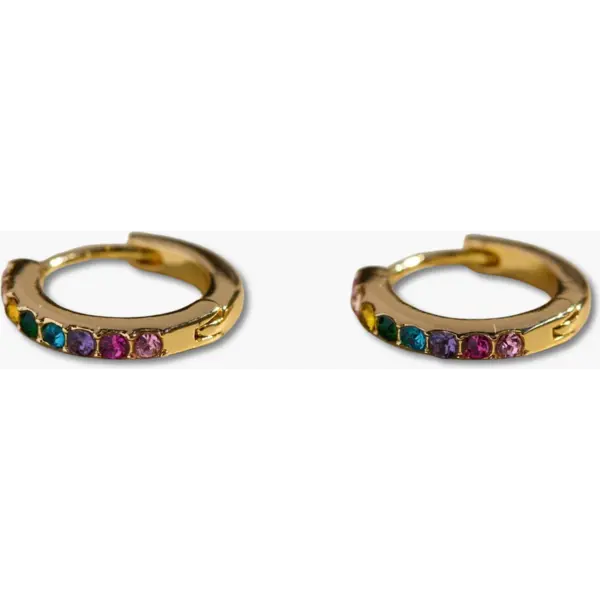 NICKEL & SUEDE Pave Huggie Earrings