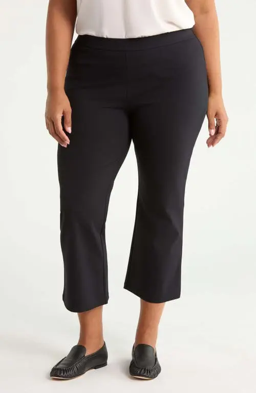 Caslon High Waist Ankle Kick Flare Ponte Pants - Black