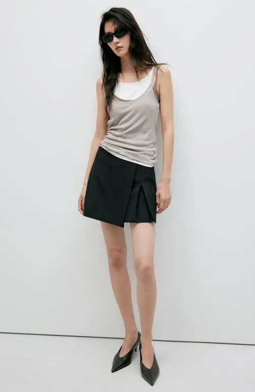 Mango Pleated Miniskirt