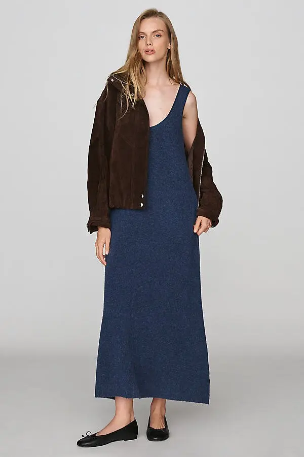Anthropologie Sleeveless Sweater Midi Dress - Navy