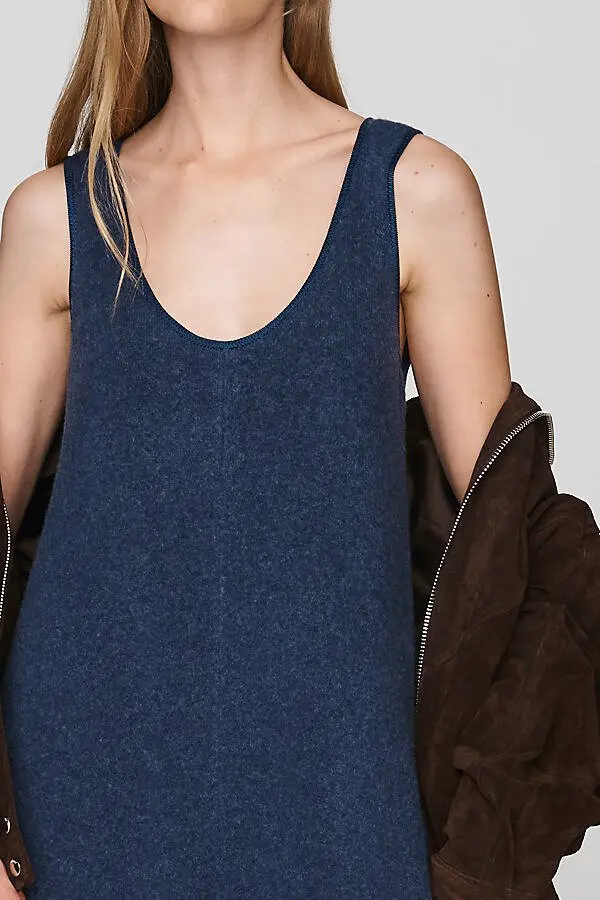 Anthropologie Sleeveless Sweater Midi Dress - Navy