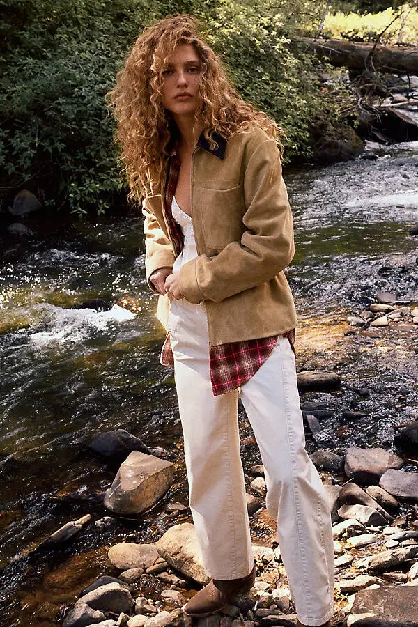ALIGNE Mavis Suede Jacket - Camel