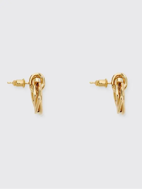 FERRAGAMO Gancini Stud Earrings In Brass - Gold