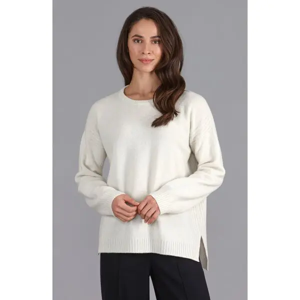 PAUL JAMES Lambswool Drop Shoulder Sweater - Offwhite