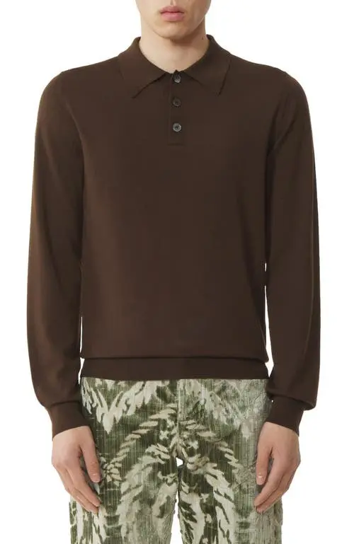 LANVIN Classic Polo Shirt In Merino Wool