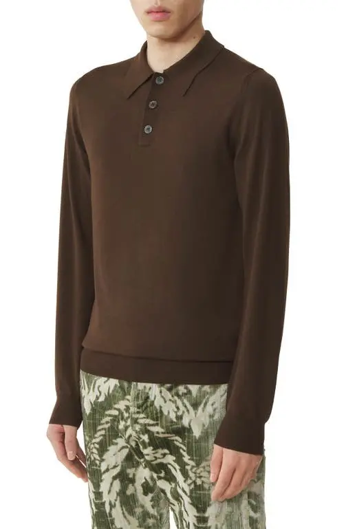 LANVIN Classic Polo Shirt In Merino Wool