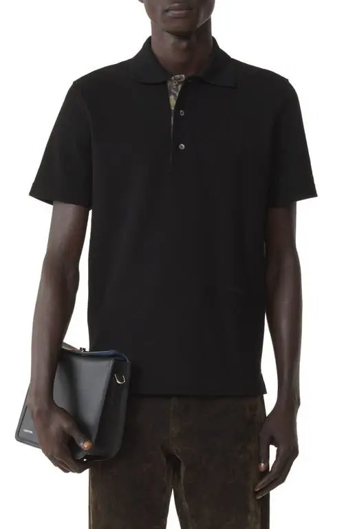 LANVIN Polo Shirt In Pique Cotton