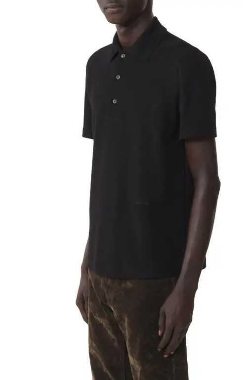 LANVIN Polo Shirt In Pique Cotton