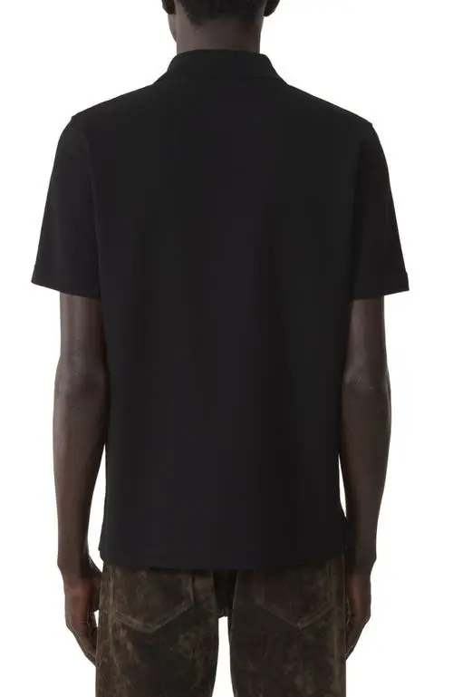 LANVIN Polo Shirt In Pique Cotton