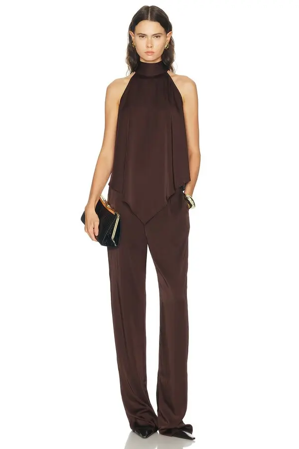Lapointe Lightweight Satin Hankerchief Top