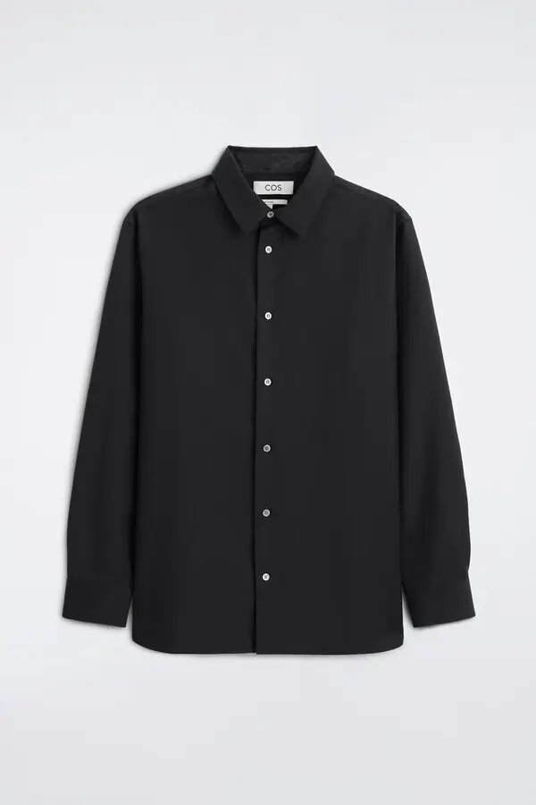 Cos Relaxed Wool-twill Shirt