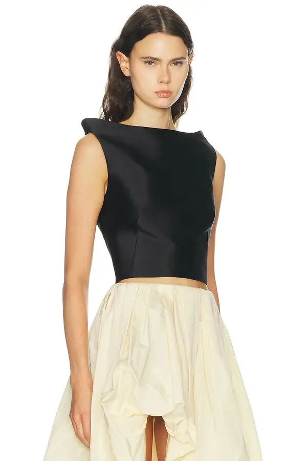 JIL SANDER Sleeveless Floating Shoulder Top