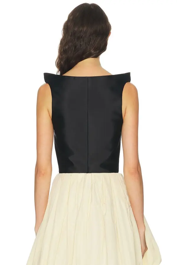 JIL SANDER Sleeveless Floating Shoulder Top - Black