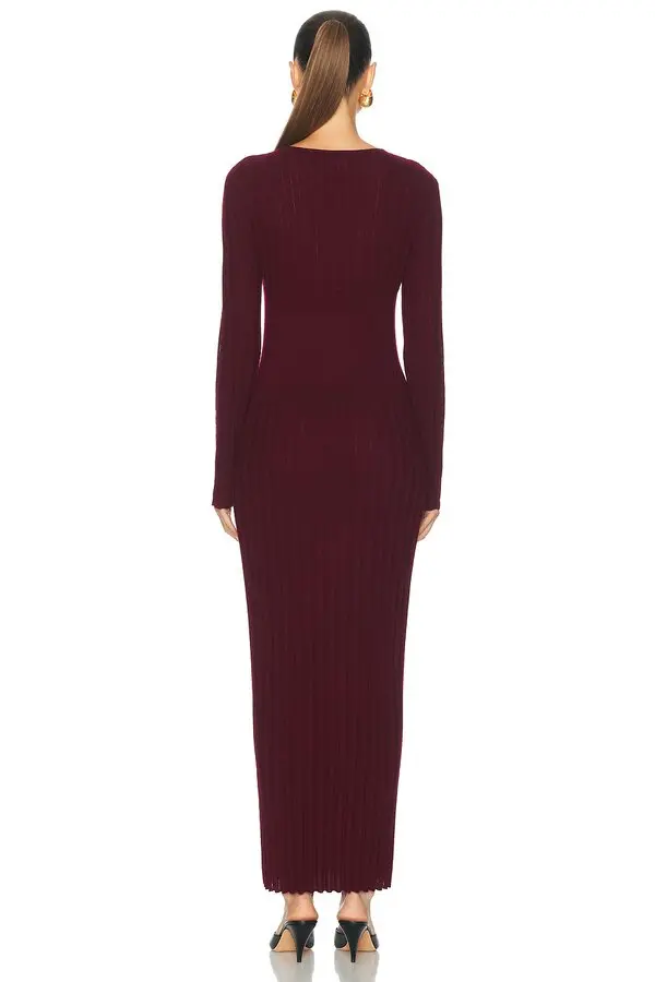 LISA YANG Esme Dress In Wine