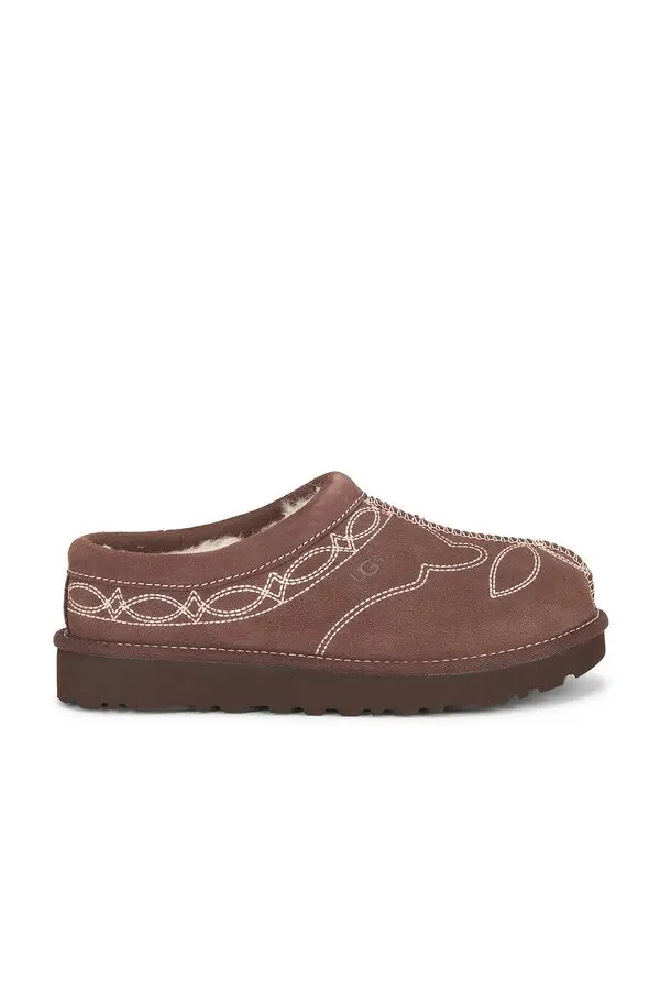 UGG Tasman Western Slipper In Brown - Burnt Cedar